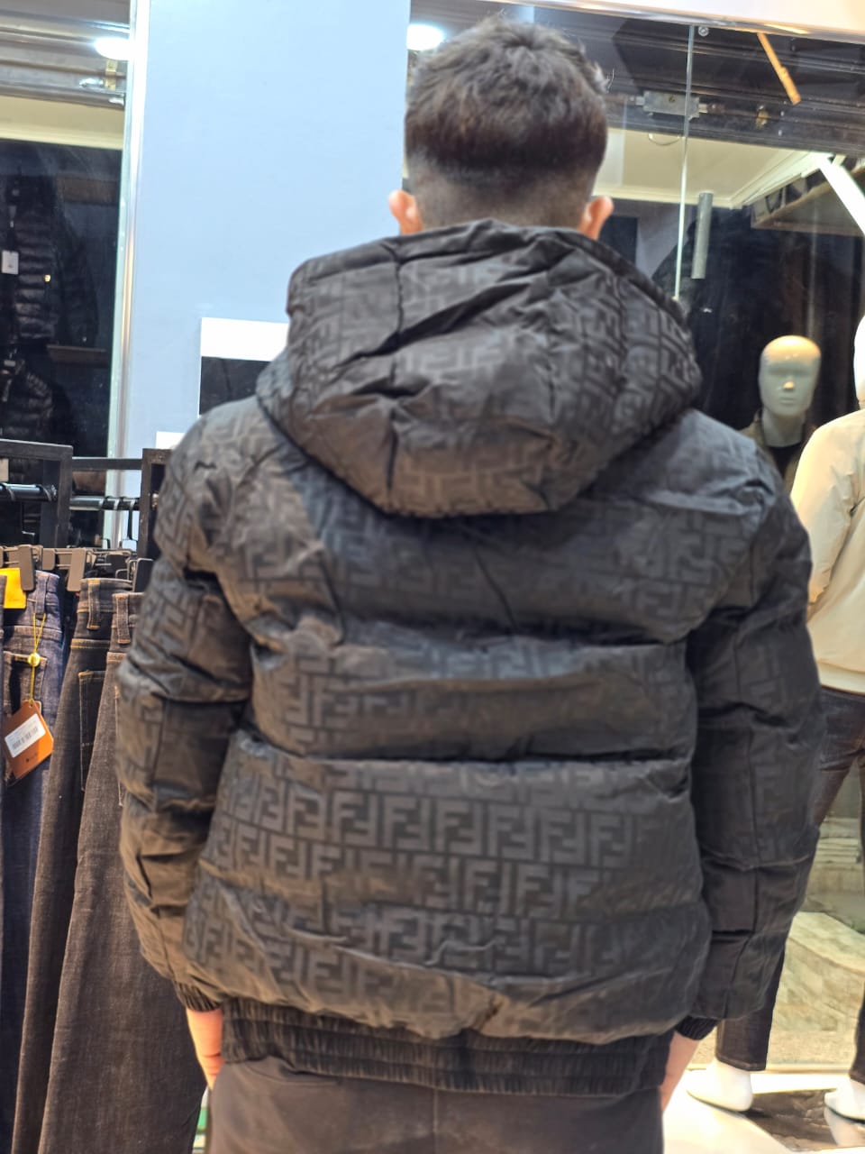 Doudoune Noir Lacés Orange FENDI – L'CAPO